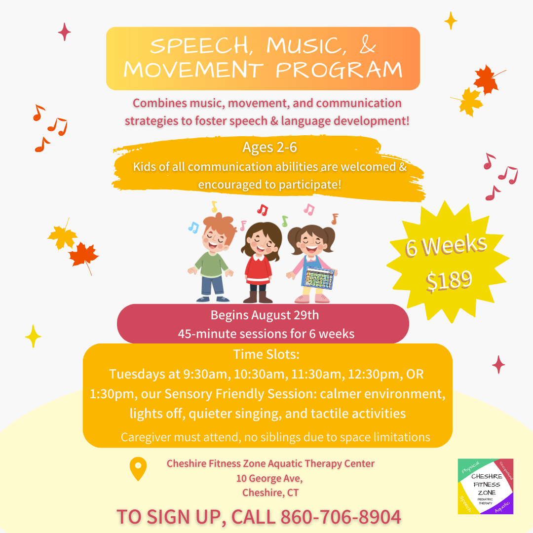 Fall Speech, Music, & Movement Program! - Cheshire Fitness Zone
